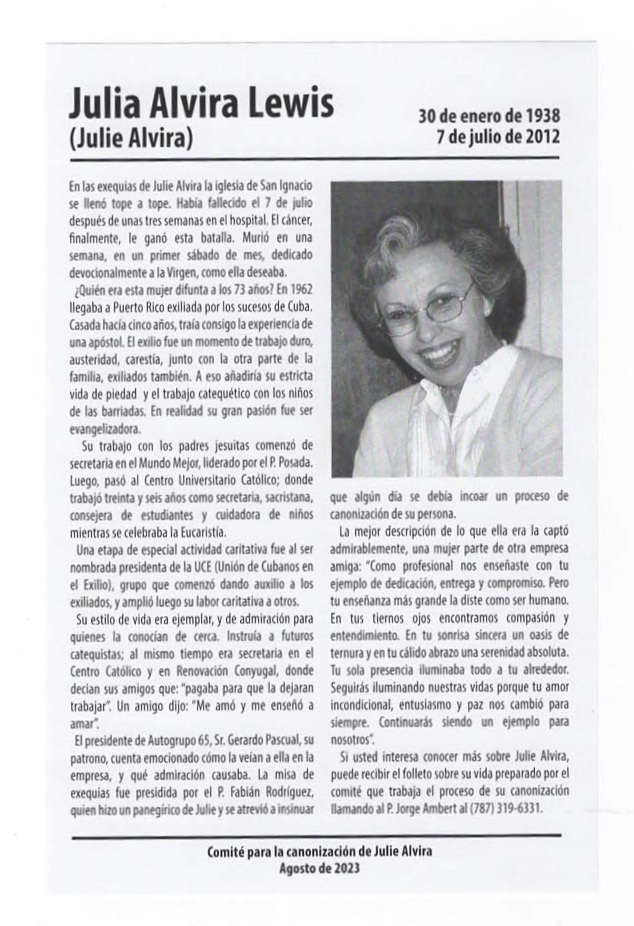 Sobre Nosotros – Fundación Julie Alvira